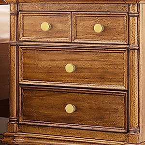 Gold Cabinet Knobs, Brass Double Hole Extended Handle, for Kitchen Cupboard Doors, Closet, Dresser Drawer (Color : Single hole c)