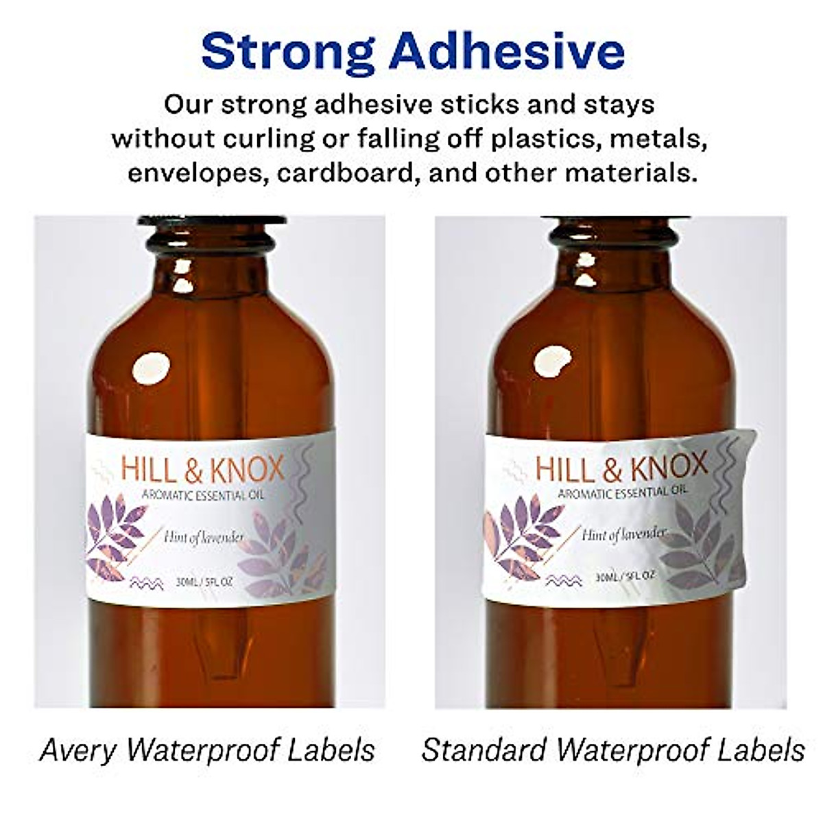 Avery Durable Waterproof Rectangle Labels with Sure Feed, 5" x 6", 50 Oil and Tear-Resistant Waterproof Labels, Laser/Pigment-Based Inkjet Printable Labels