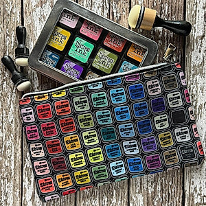 Trebbies Ranger Tim Holtz Distress Zipper Bag - Bundle Includes Small and Medium Bag Detail Sticks