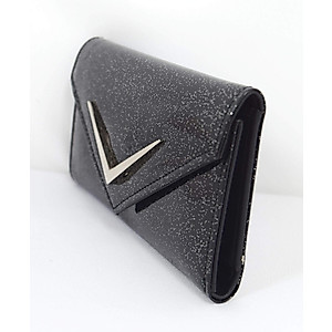 Liquorbrand Bonneville Glitter PVC with metal chevron logo Wallet