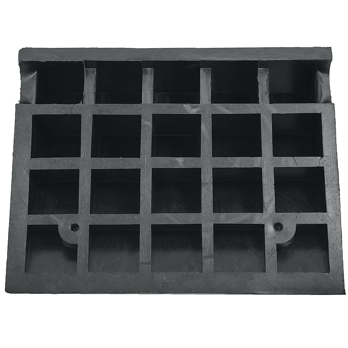 CXRCY Rubber Curb Ramp 6” Rise 2 Pack Industry Heavy Duty Black Threshold Ramps with 4 Expansion Bolts for Sidewalk, Loading Dock, Driveway, Wheelchair, Car, Bike