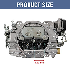 RADHLBNIU Carburetor For 1409 Performer Series Marine 600 CFM 4 Barrel Square Bore with Air Valve Secondary Electric Choke Compatible with Marine Mercury Chevy Chrysler Engine