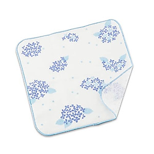 Japanese Cotton Towel Senshu (Osaka) Towel/Washcloth, Face Towel, Japanese Handkerchief/Made in Japan, 100% Cotton, Quick Drying, Absorbent, Ultra Soft, Thin (Washcloth, Hydrangea)