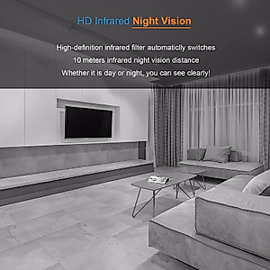 Mini Spy Camera 1080P Hidden Camera WiFi Hidden Camera Portable Small HD Nanny Cam with Night Vision and Motion Detection, App Remote Access - Indoor Covert Security Camera for Home