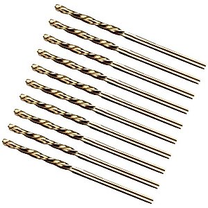 Metric 1.6mm Diameter Twist Drill Bits M35 HSS Straight Shank Cobalt Drill Bit Set HSS Champagne (10 Pcs)