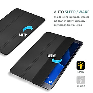 ProCase Slim Case for Galaxy Tab A 10.1 2016 SM-T580 T585 T587, Lightweight Stand Shell Smart Cover for Old Model Galaxy Tab A 10.1 Case 2016 –Black