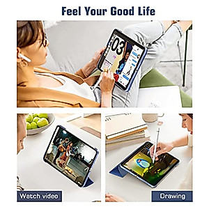 TiMOVO Case for iPad 10th Generation Case 2022, Slim Stand Cover for iPad 10th Gen 10.9 inch, Support Touch ID, Auto Wake/Sleep Smart Shell with Translucent Back, fit iPad 10 Case, Abyss Blue