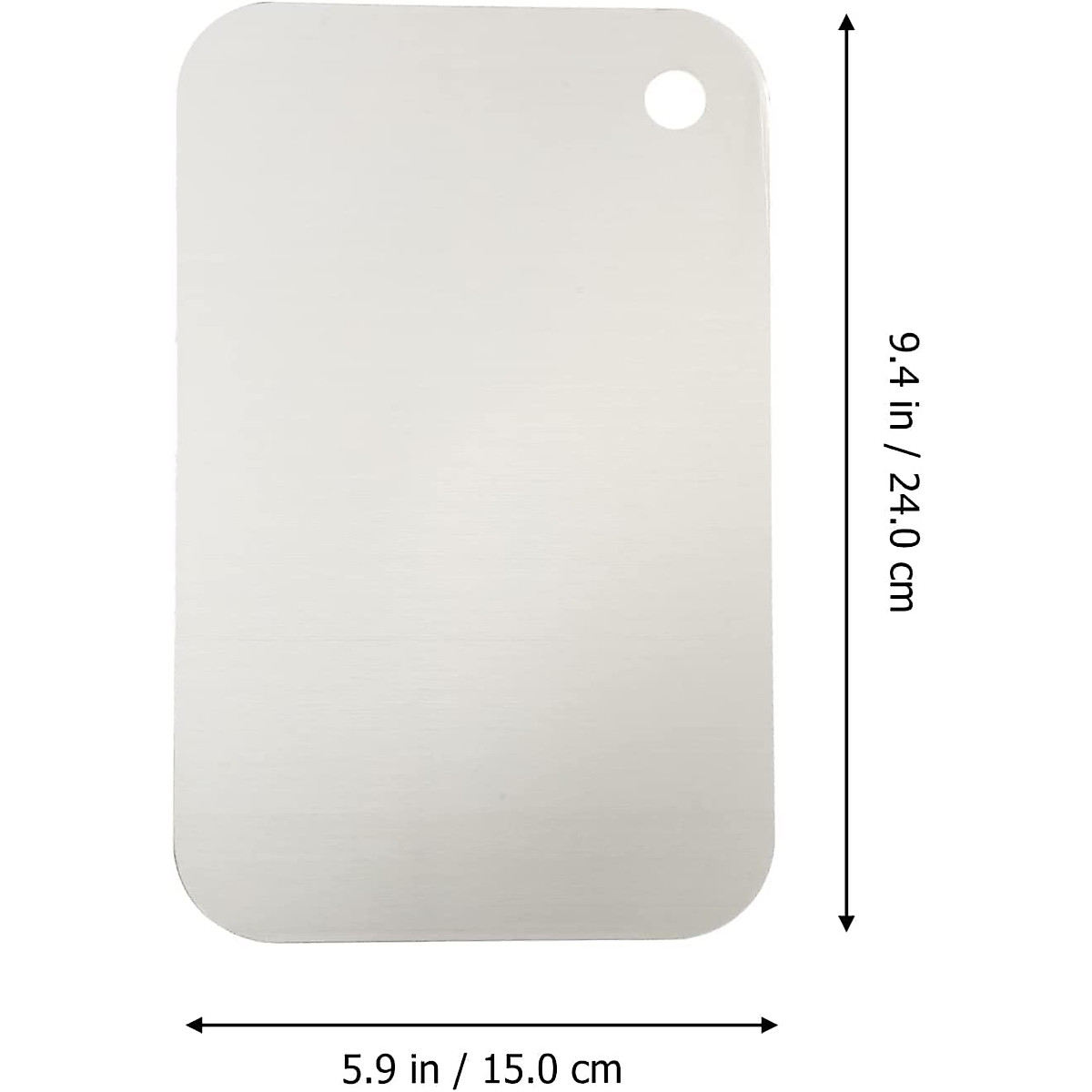 Small Cutting Board for Kitchen, 304 Stainless Steel Cutting Board, Chopping Block Fruit Cutting Block for Home Kitchen (5.9 * 9.8inches)