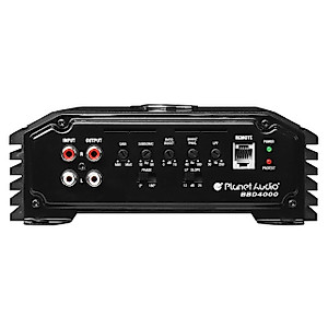 Planet Audio BBD4000 Class D Monoblock Car Amplifier - 4000 High Output, 1 Ohm, Low Level Inputs, Low Pass Crossover, Hook Up to Subwoofer for Bass