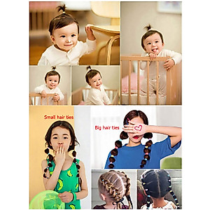 300 Pack Hair Ties BEoffer Baby Toddlers Girls Elastics Hair bands Black Colorful Small Rubber Bands Ponytail Pigtails Holders Not Harm to Hair (Color B)