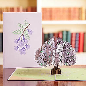 Lovepop Jacaranda Tree Pop Up Card, 5x7-3D Greeting Card, Mother's Day Card, Card for Wife or Mom, Anniversary Pop Up Card, Pop Up Birthday Card