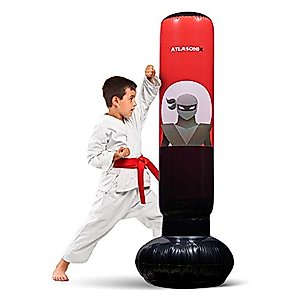 Punching Bag for Kids 8-12, Inflatable Kids Punching Bag for 3-8 Years, Karate Gifts for Boys, Kids Boxing Bag, Kid Punching Bag, Kickboxing, Taekwondo Ninja Toys