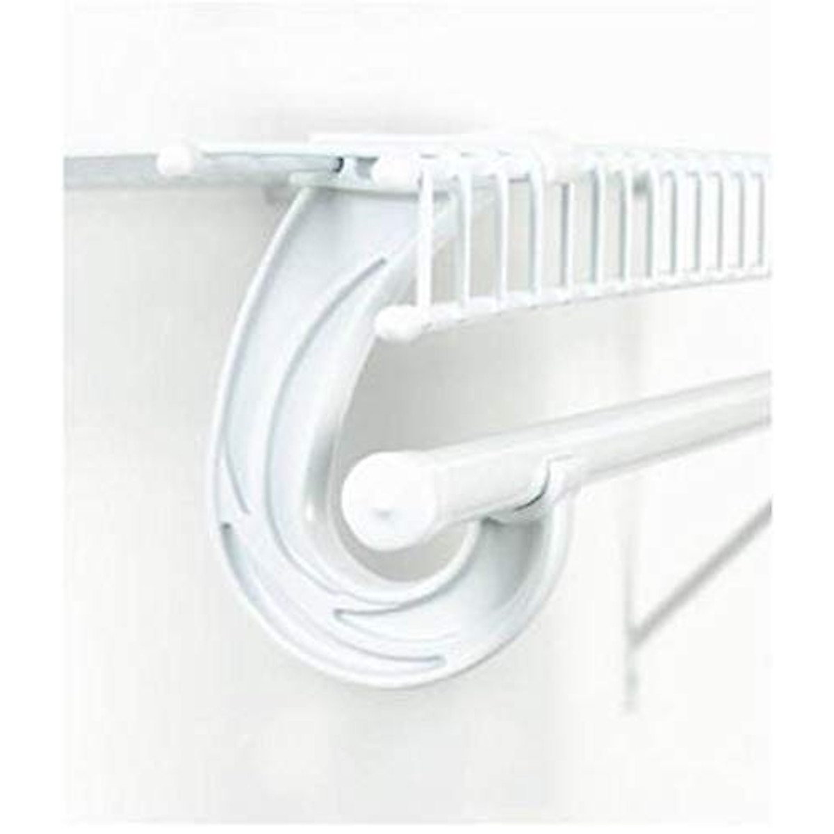 3 x SuperSlide White Closet Rod Support Pack of 2
