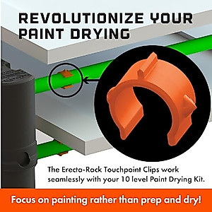Erecta-Rack Touch Point Drying Clips for Drying Man Doors, Cabinet Doors & Trim, Prevents Touch Ups, Reduce Point of Contact for All Painters, for Use with Erecta-Rack 10 Level Paint Drying Rack Kit