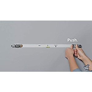 HIGH & MIGHTY 515607 Modern 24" Floating Shelf Holds up to 20lbs, Easy Tool-Free Dry Wall Installation, Flat, Retail Packaging, White