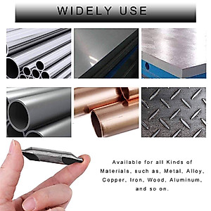 JONMON Center Drill Bit Set - 5Pcs 60 Degree Angle HSS Lathe Mill Center Countersink Tool for Metalworking Wood Metal Alloy