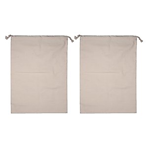 CHILDWEET 2Pcs Beige Drawstring Laundry for Home Use Heavy Duty Wash for Delicate Clothes for Washing and Organizing Laundry