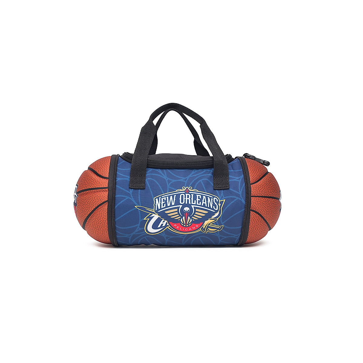 MACCABI ART Official New Orleans Pelicans Collapsible Insulated Basketball Lunch Bag, 13.4” x 5.75” x 5.75”