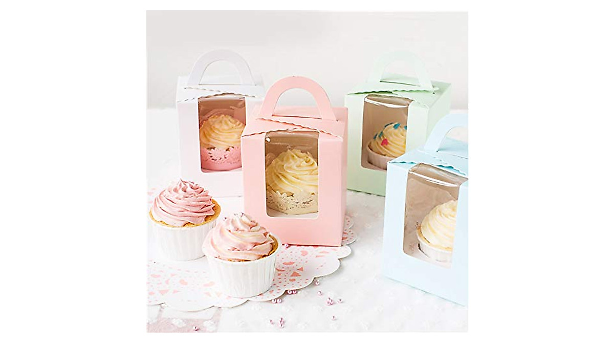 50 Pack Individual Cupcake Carrier - Easy & Portable