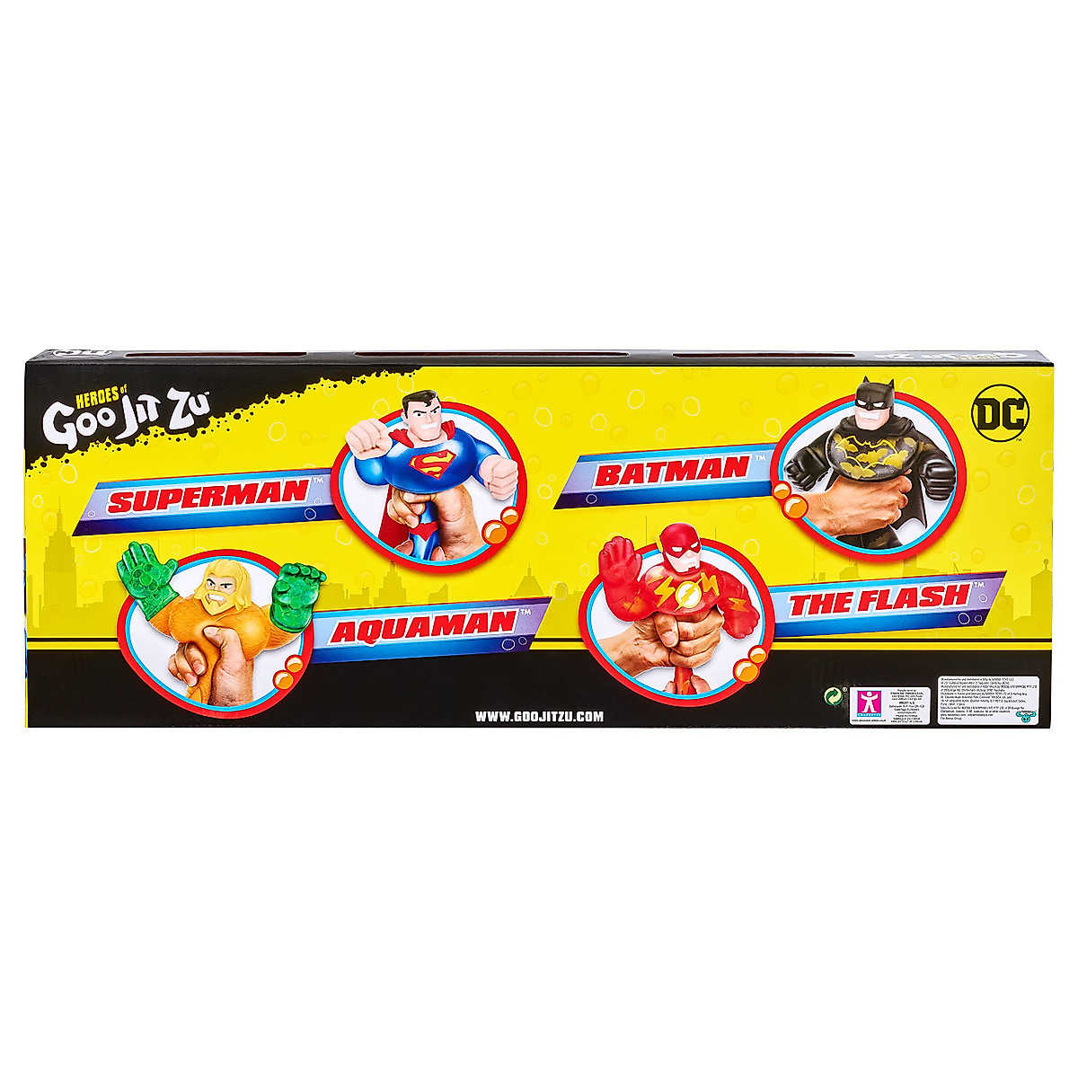 Heroes of Goo Jit Zu Licensed DC - 4 Pack - Aquaman, Batman, Superman and The Flash