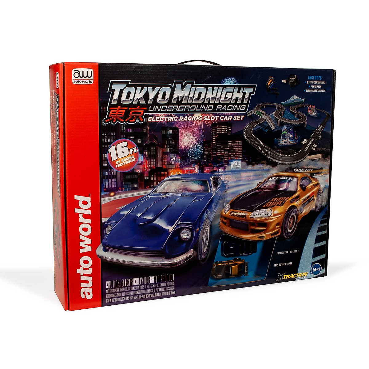 Auto World Tokyo Midnight Underground 16' Racing Slot Race Set