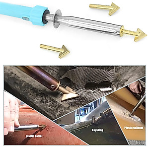 Plastic Welding Repair Kit - 80W Iron 20 black Rods, Sandpaper,Stainless Steel Mesh, Portable Use - Welder Tools for Car Bumper, Kayak, Canoe,110V Only