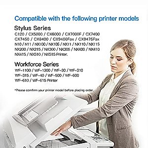 LxTek Remanufactured Ink Cartridge Replacement for Epson 69 to use with Stylus CX6000 CX8400 NX400 NX410 NX415 NX515 Workforce 600 610 615 1100 Printer (2 Black, 1 Cyan, 1 Magenta, 1 Yellow)