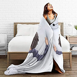 WEQDUJG White Baymax Blanket Throws Bed Queen Size Ultra Soft Micro Fleece Warm Fluffy Couch Living Room Luxury Blankets 50 x 40 in