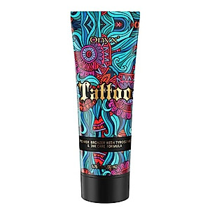Onyx Tattoo Tanning Bed Lotion with Fade Protection - Ink Care & Color Booster, Tattoo Lotion for Color Enhancement & Ink Care, Indoor Tanning Lotion for Men and Women with Fruit Extract