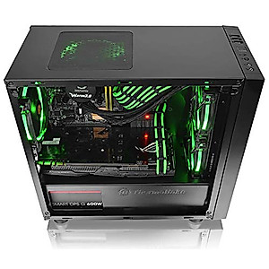 Thermaltake Versa H17 Black Micro ATX Mini Tower Gaming Computer Case 2.0 Edition with One 120mm Rear Fan Pre-Installed CA-1J1-00S1NN-A0