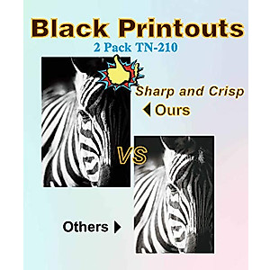 MM MUCH & MORE Compatible Toner Cartridge Replacement for Brother TN210 TN210BK TN-210 TN-210BK Used for HL-3070CW 3075CW 3040CN 3045CN MFC-9120CN 9320CW 9010CN Printer (2-Pack, Black)