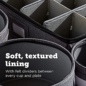 storageLAB Stemware Storage Cases (5 Piece Hard Shell Set for China Storage)