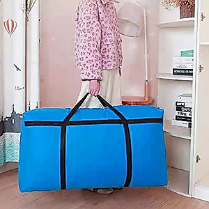 Heavy Duty Large Storage Bags 180 Liters with Carrying Handles and Reinforced Seams Zippers for Moving，Camping，Packing and Clothes Storage