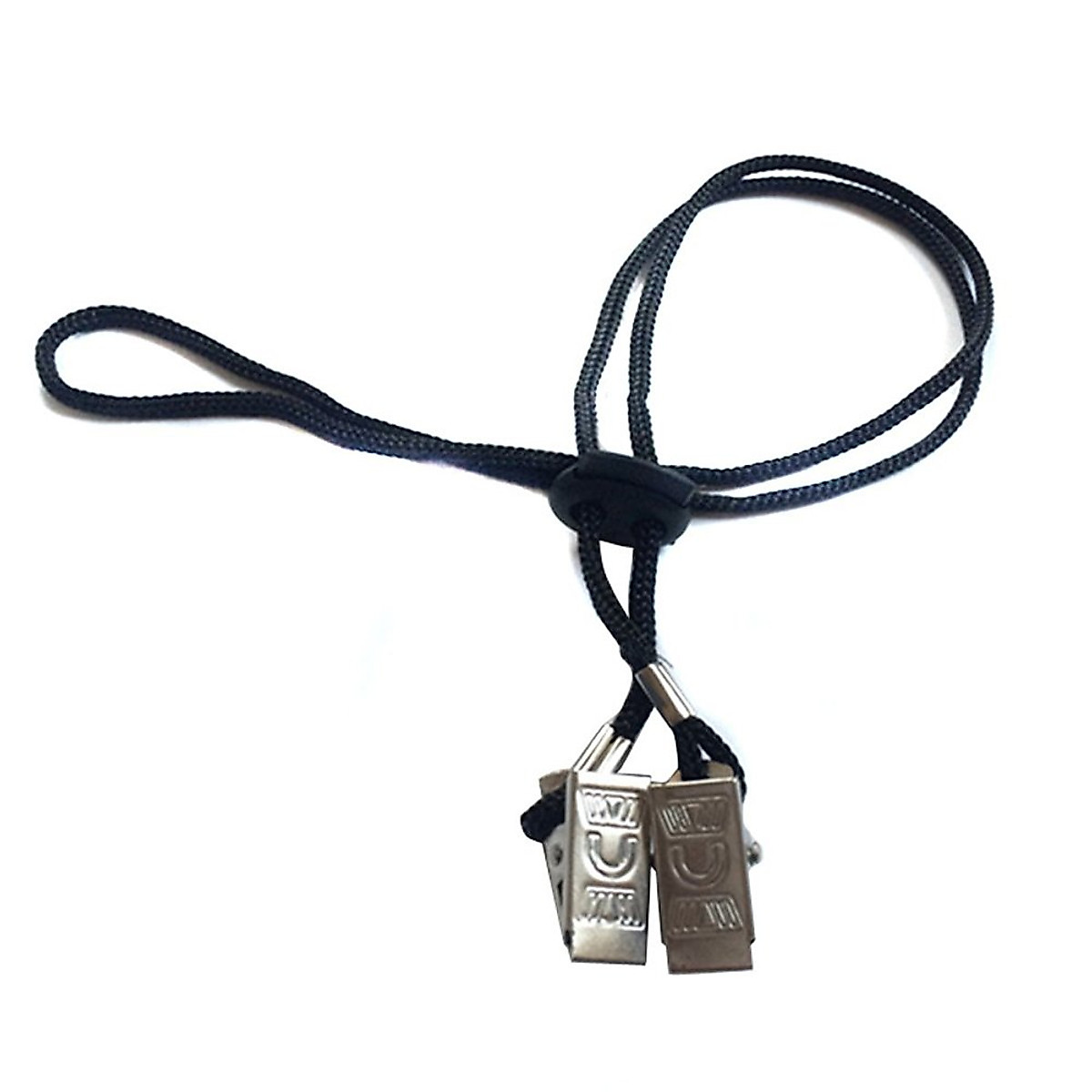 3PCS Black 35.4'' Adjustable Elderly/Adult/Baby/Toddler Napkin Fixing Clip Dental Bib Clasp Holder Lanyard Neck Strap for Towel Apron Blanket Travel Outdoor Must-haves