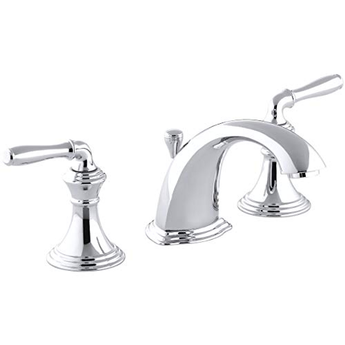 Bathroom Faucet by KOHLER, Bathroom Sink Faucet, Devonshire Collection, 2-Handle Widespread Faucet with Metal Drain, Polished Chrome, K-394-4-CP