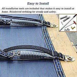 YXX- Outdoor Garden In-Ground Swimming Pools Winter Safety Cover, Blue, Prevent Debris & Leaves, Easy Installation, Includes All Needed Hardware (Size : 5×5m/16.4×16.4ft)