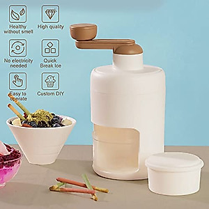 Eosprim Slushie Machine, Snow Cone Machine, Shaved Ice Machine, Icee Slushy Maker Machine Cup - Ice Cream, Snowcone, Kakigori, Bingsu, Cocktail Maker, Manual Crushed Ice Crusher Shaver For Kids Home