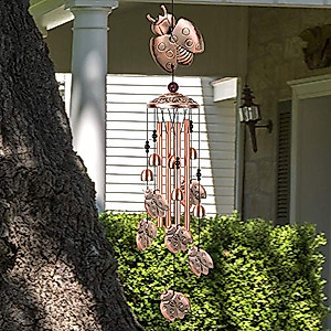 ME9UE Ladybug Wind Chimes Outdoor, Insect Chime Decor, Portable Mobile Insect Wind Chime, Wind Chime with 7 Ladybugs for Home, Yard, Patio, Garden Decoration, Valentines Gift, Festival Gift for Mom