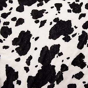 SOCHOW Cow Print Fleece Throw Blanket for Sofa Couch, Soft Lightweight Cozy Warm Home Decor Flannel Blanket, Cute Animal Blanket for Kids Boys Girls, Black 50 x 60 Inches
