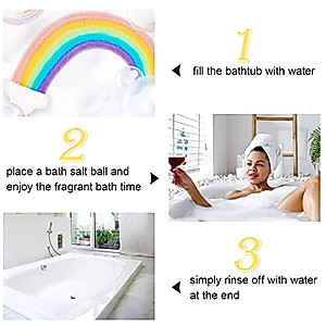 2-Pack Rainbow Bath Bombs Spa Set, 6.3oz Untra Large Size, Moisturizes Skin Contain Organic Ingredients, Natural Essential Oil