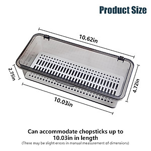 SUNSHNO 4PCS Flatware Tray with Lid and Drainer, Tableware Utensil and Cutlery Drawer Organizer with Lid Covered Silverware Tray to Keeps Your Cutlery Organized and Protected