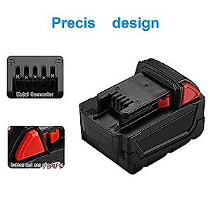 18V 6.0 Ah Extended Capacity Battery for Milwaukee M18 48-11-1811, 48-11-1815, 48-11-1820, 48-11-1822, 48-11-1828, 48-11-1840, 48-11-1841, 48-11-1850, 48-11-1852, 48-59-181, 48-59-1850 Power Tool