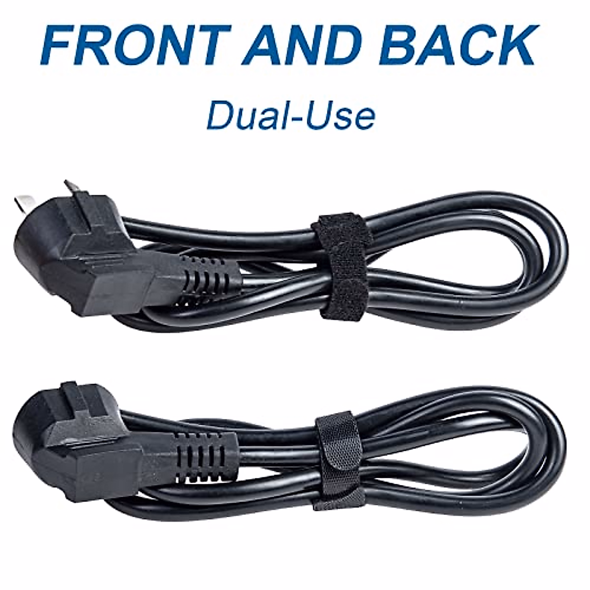 Attmu 60Pcs Fastening Cable Cord Ties Reusable, 6 Inch Adjustable Cable Management Straps with Hook and Loop, Microfiber Cloth Cord Organizer Wire Ties for Home Office Electronics Wire, Black