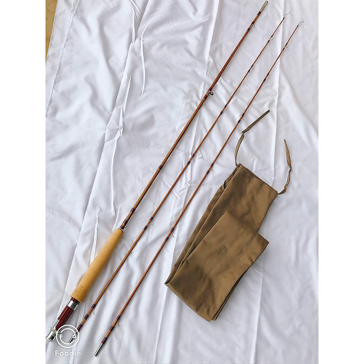 New Bamboo Fly Rod 7'6" for #5 Line Wt,2 Piece with 2 Tips.