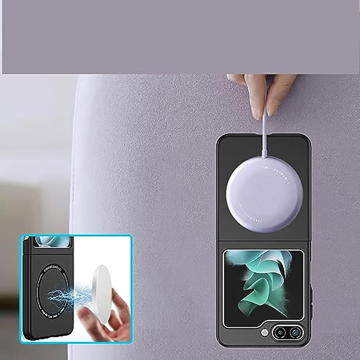 Ltezixal Faux Leather Case Compatible with Galaxy Z Flip 5, PU Leather Phone Case with Hybrid Shockproof Protective Phone Case Fits Galaxy Z Flip 5,Red