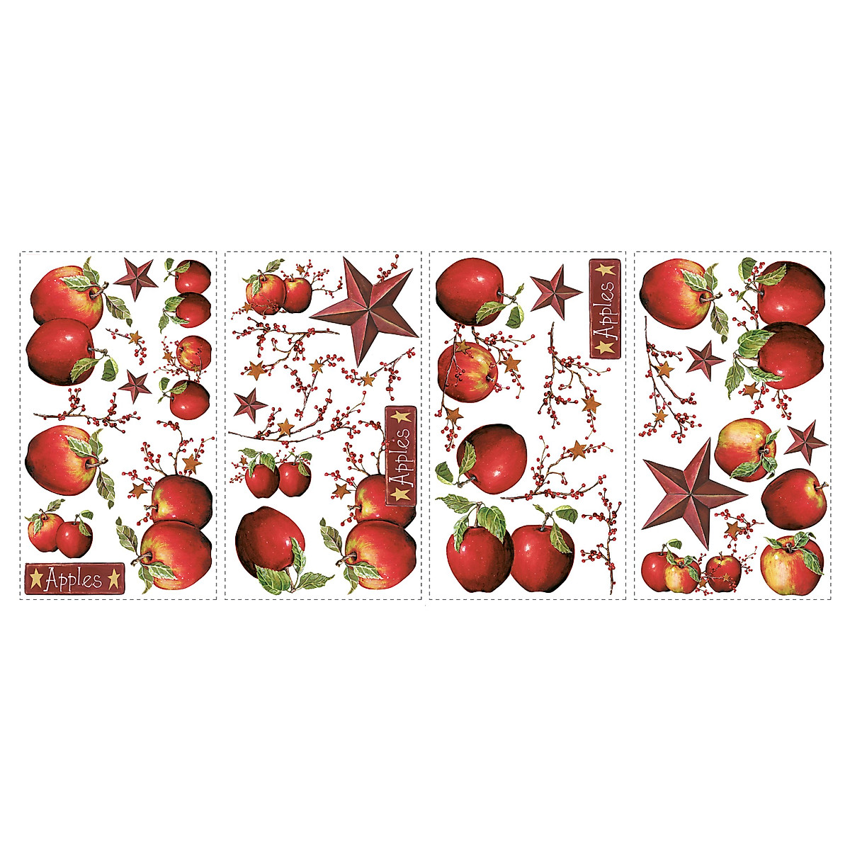 RoomMates RMK1570SCS Rustic Country Apples Peel and Stick Wall Decals
