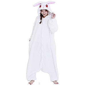 SAZAC Fluffy Rabbit Kigurumi - Onesie Jumpsuit Halloween Costume