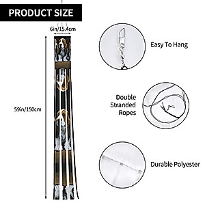 Cute Basset Hound Puppies 59 Inch Halloween Windsocks Hanging Decorations-for Front Yard Patio Lawn Garden Party Decor