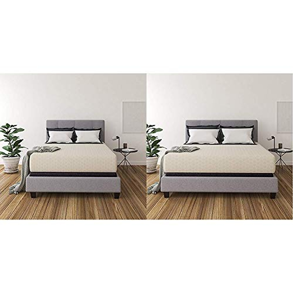 Ashley Furniture Signature Design - 12 Inch Chime Express Memory Foam Mattress - Bed in a Box - Queen - White & 12 Inch Chime Express Memory Foam Mattress - Bed in a Box - King - White