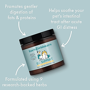 Bark & Whiskers GI Support for Dogs & Cats, 2.90 oz. (84 g), 60 Scoops, Supports Bowel and Intestinal Health, Veterinarian Formulated, Non-GMO, Dr. Mercola